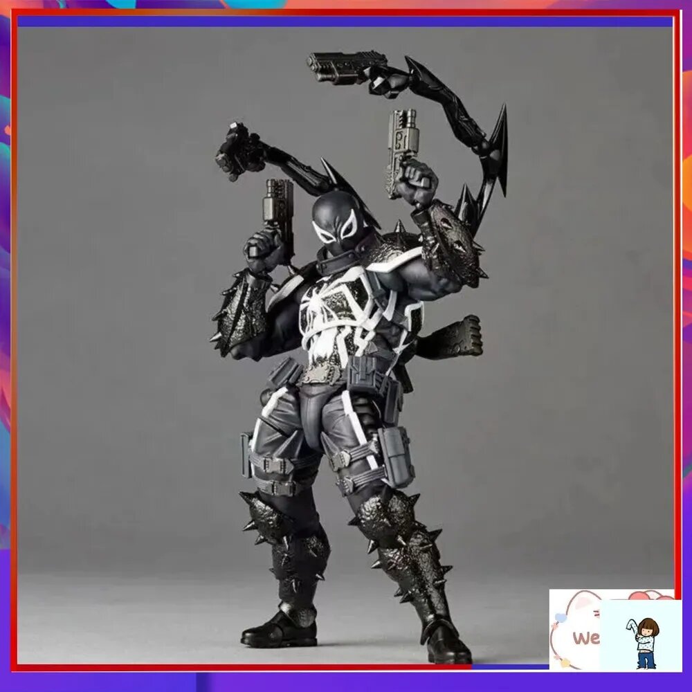 Фигурка Agent Venom Revoltech Amazing Yamaguchi Веном, коллекционная фигурка для фанатов Marvel, 1 шт, ABS пластик — фото 1