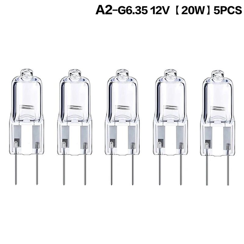 5 шт. галогенных ламп HUXUAN G6.35 12В 20/35/50Вт теплый белый 20W