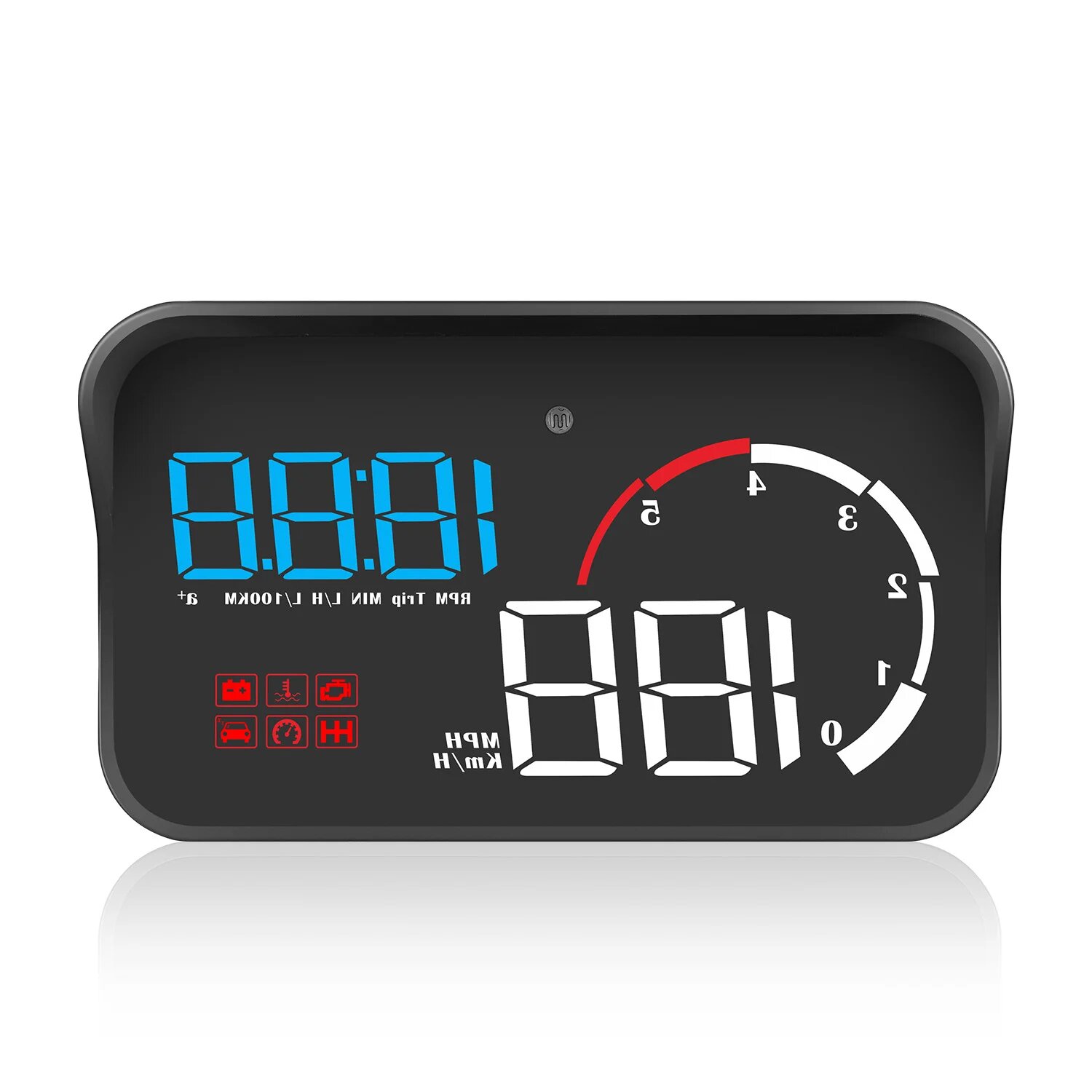 Автомобильный M10 Hud Display OBD2 HUD Проекционный дисплей Km/H Спидометр Проекция лобового стекла Предупреждение о превышении скорости Цифровой бортовой компьютер