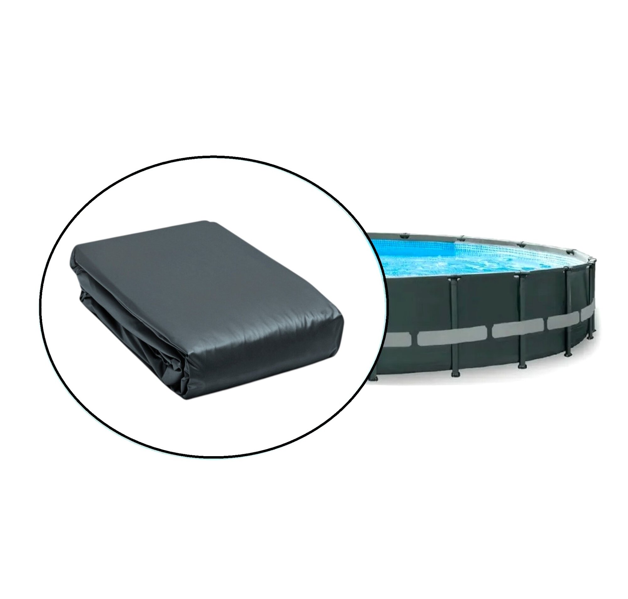 Чаша Intex 12439 для круглых каркасных бассейнов Ultra Frame размером 732 х 132 см (24' x 52")