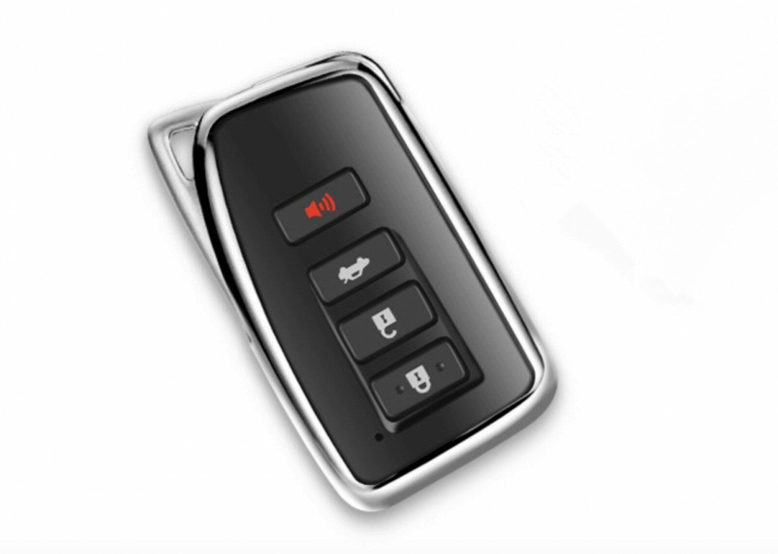 Защитный чехол MyPads M-237108 для автомобильного ключа LEXUS с вырезом под логотип прозрачный