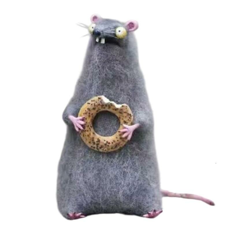 Ручная игольчатая фелтинг-скульптура животного, I