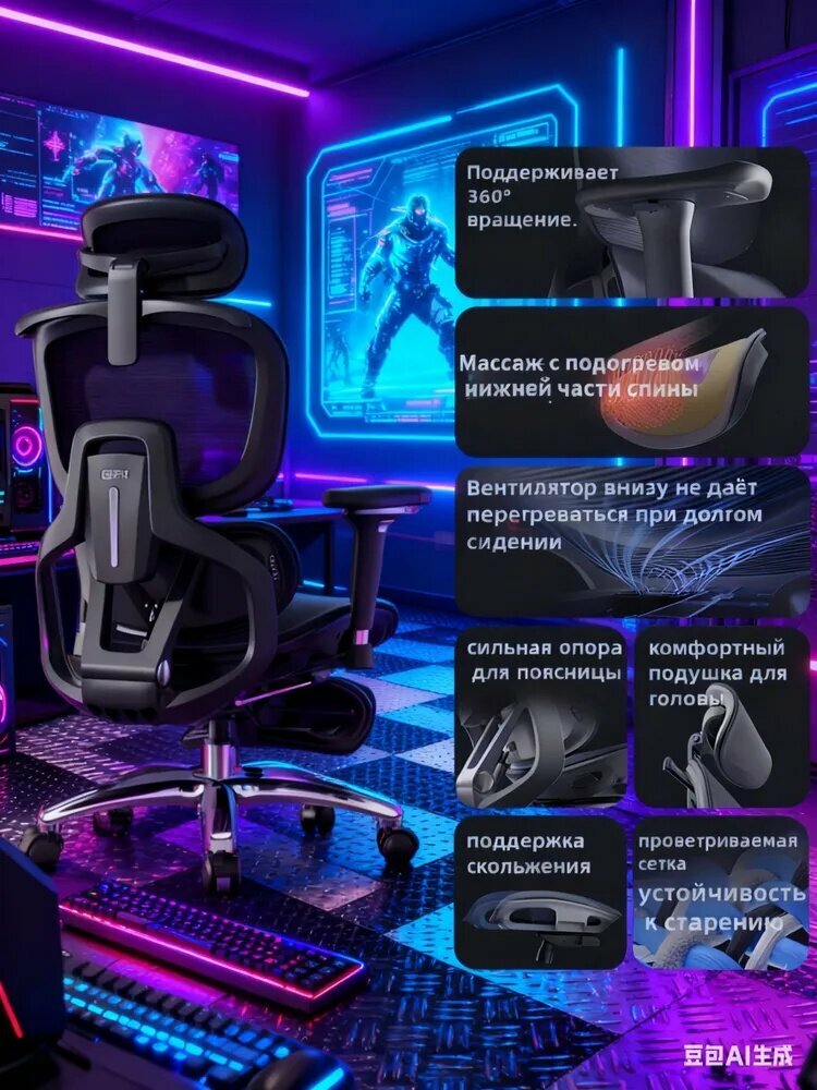 DONGFANGMAOYI Игровое компьютерное кресло, черный