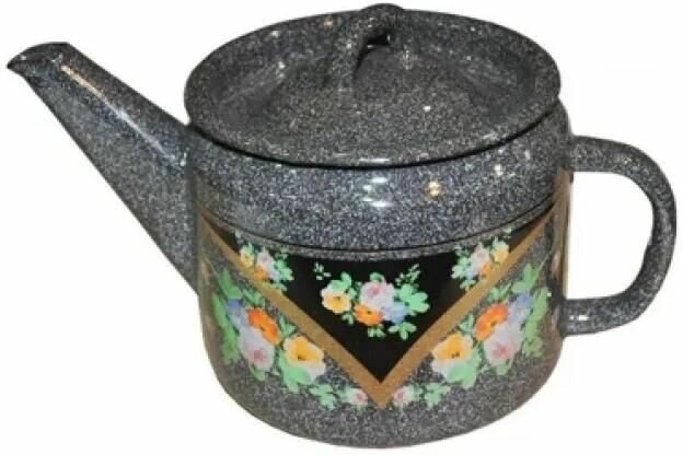 Чайник для плиты Лысьва эмалированный 2707/4РкЭ красава 1,0л с риунком