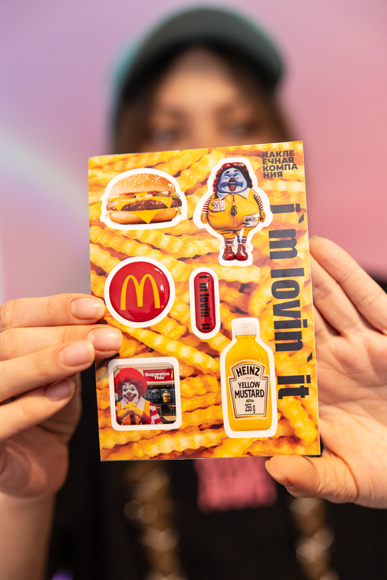 Набор объёмных наклеек на телефон"Стикер-Пак Макдак", 3Д-эффект, винил, бумага, эпоксидная смола