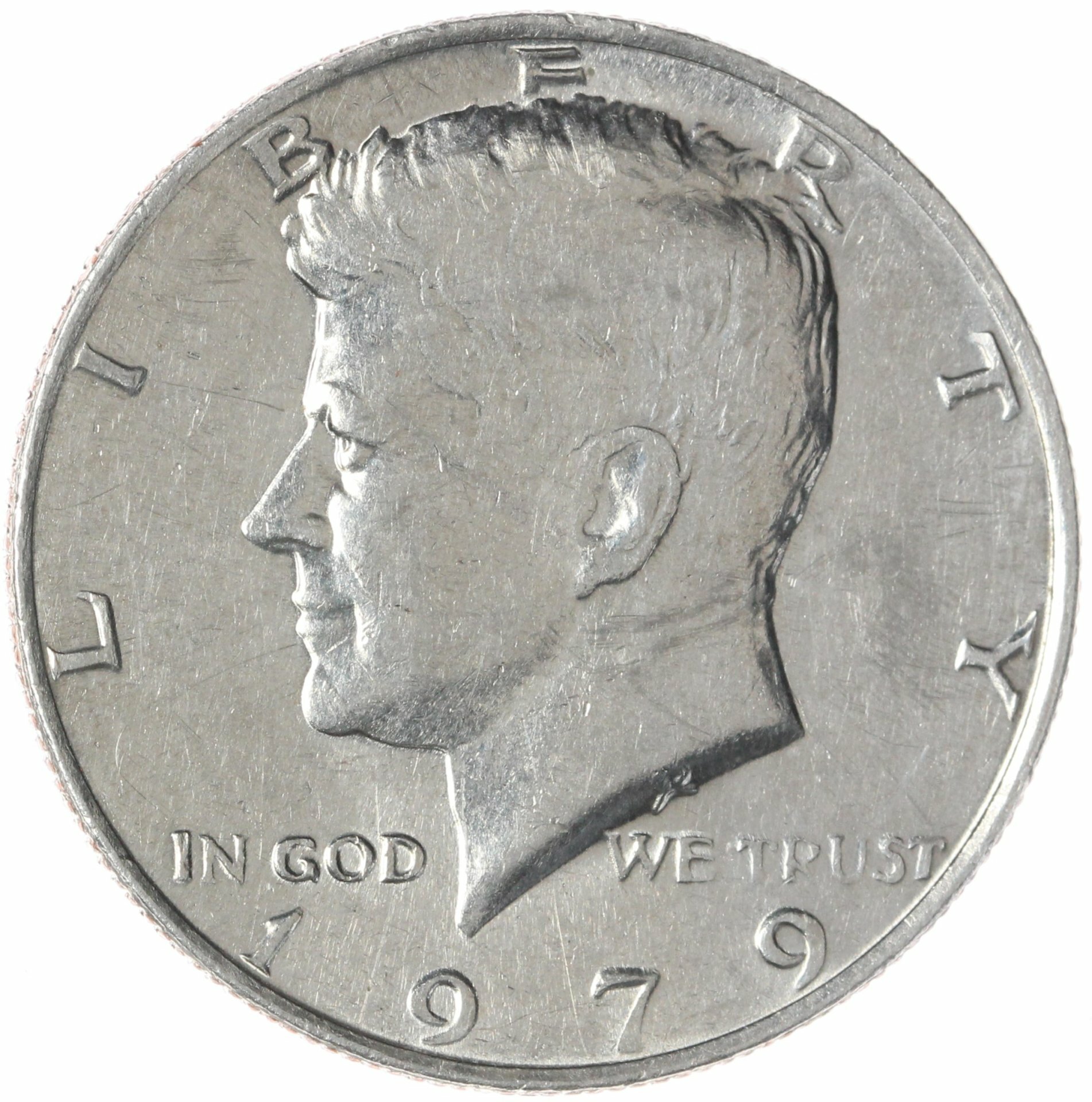 США 50 центов 1/2 доллара, half dollar 1979 P Kennedy Half Dollar Кеннеди без знака монетного двора "P" - Филадельфия, Медь, покрытая медно-никелевым сплавом