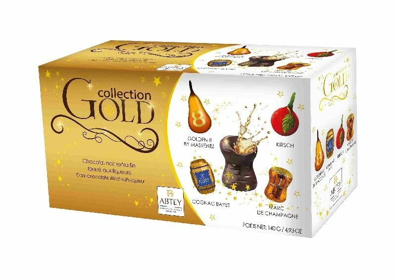 Конфеты ABTEY COLLECTION GOLD Ассорти с ликерной начинкой /картон/ 140г