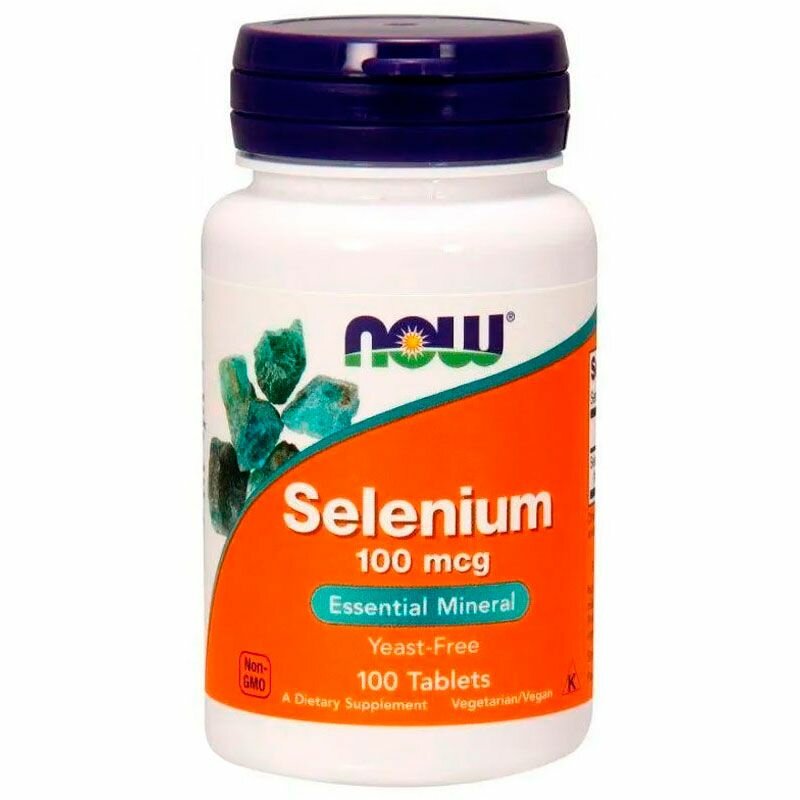 Витамины и минералы NOW Selenium 100 мкг. (100 табл.)