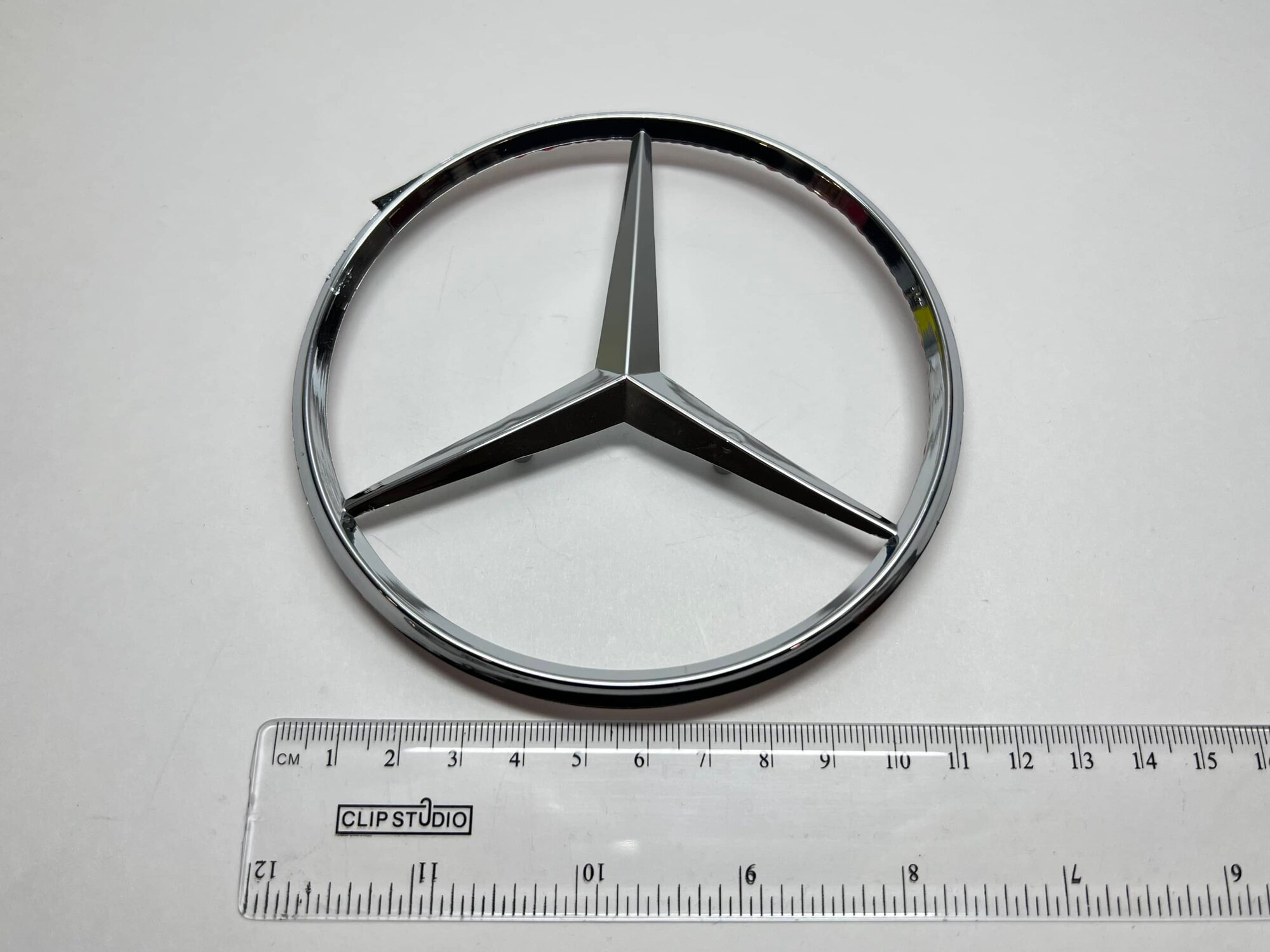 Логотип (шильдик, надпись, эмблема) "Mercedes" 11 см, арт: 8913-К