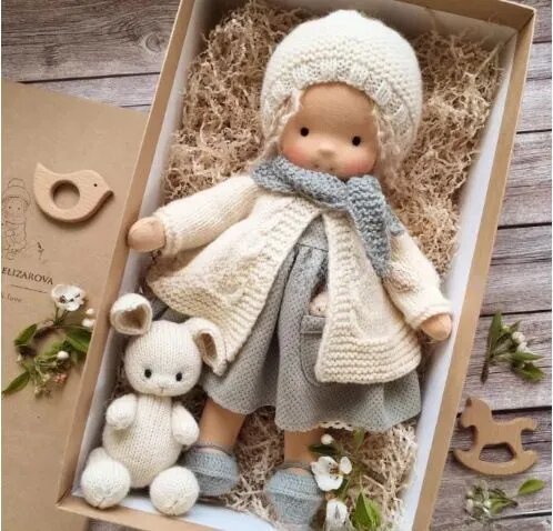 Вальдорфская кукла резиновая кукла художника ручной работы мини рождественский большой палец