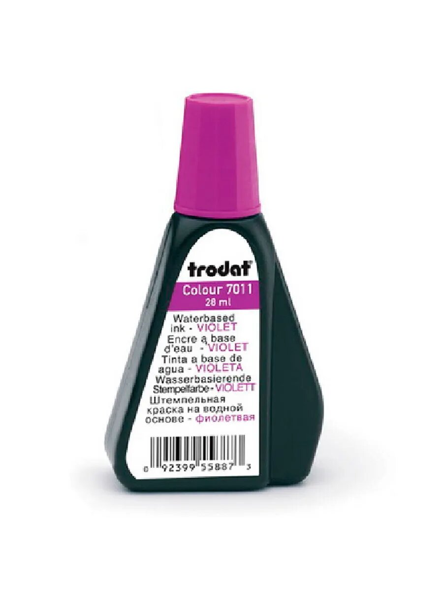 Фиолетовая штемпельная краска 28 мл водная
