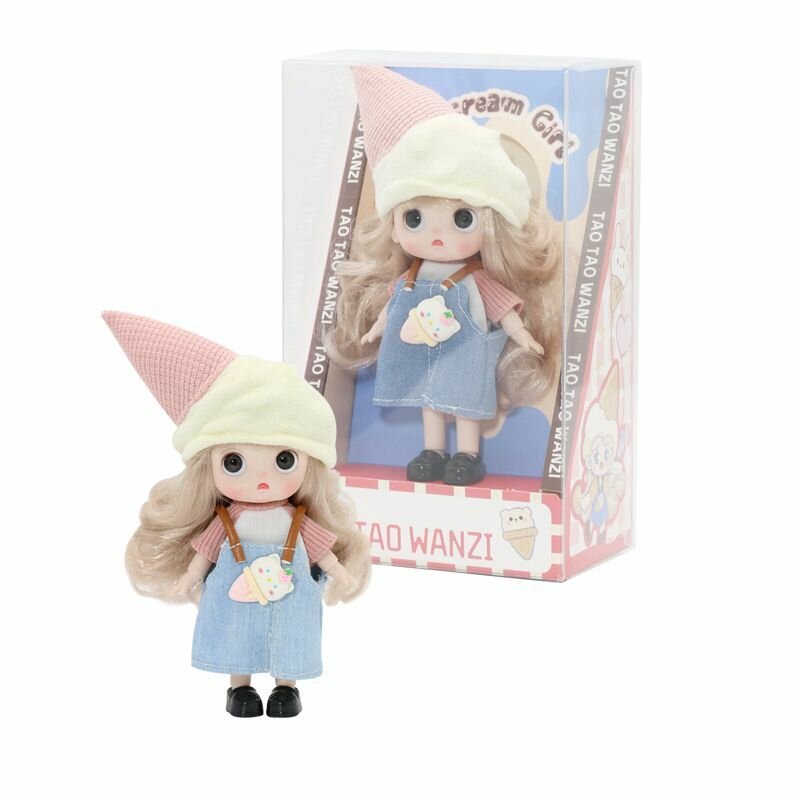 TaoTaoMaoZi 14cm Многосуставная ретро-кукла для ролевых игр в образе милой школьницы-проказницы, подарок