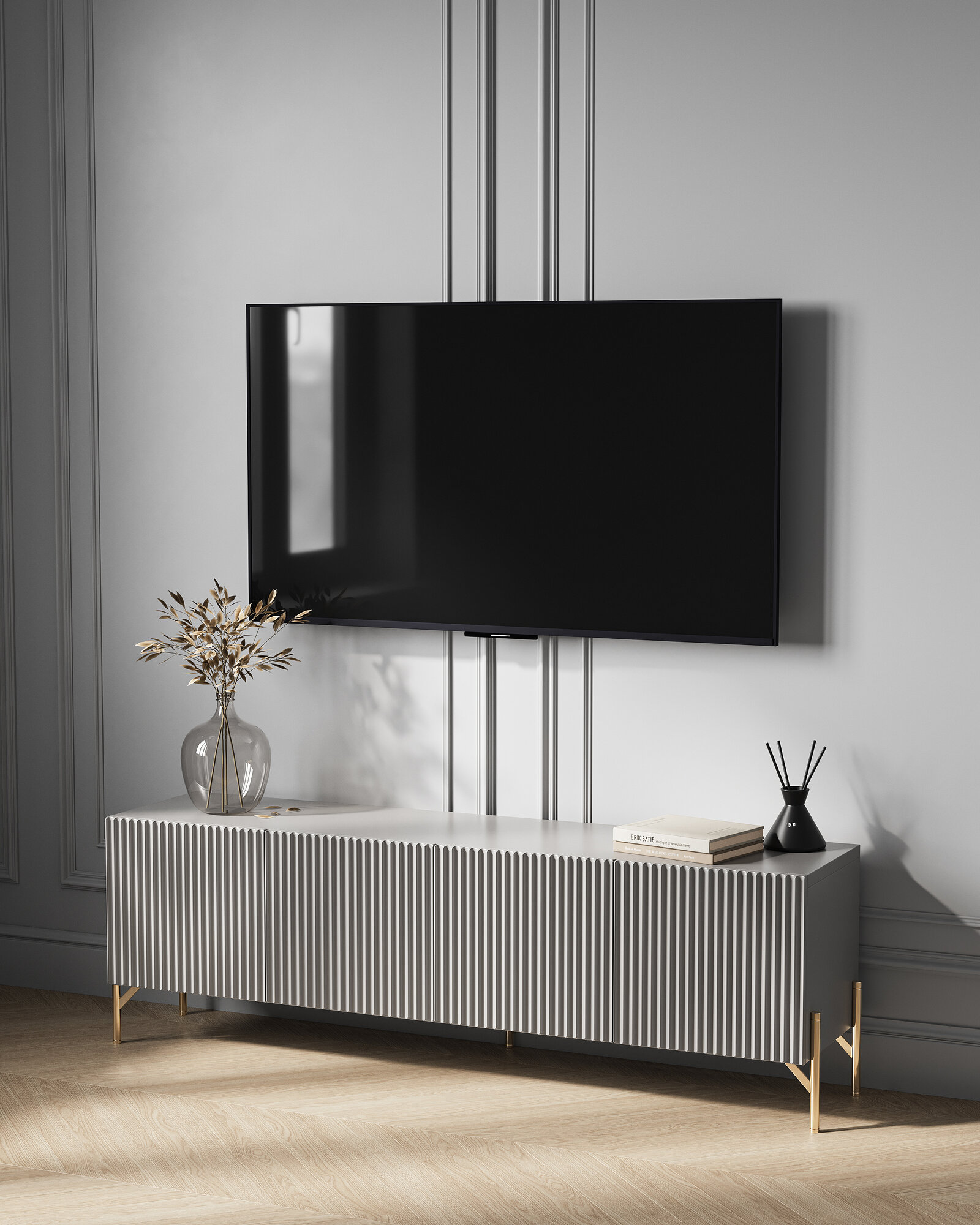 Тумба IRINA MEBEL "Моника" без ножек, подвесная, с ящиками, крепление к стене, цвет на выбор