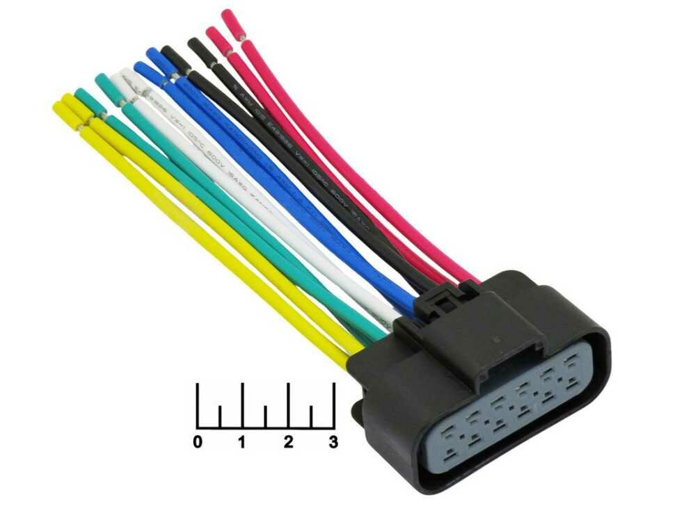 Разъем 12pin гнездо на проводе 15326910 Cargen (AX64512)