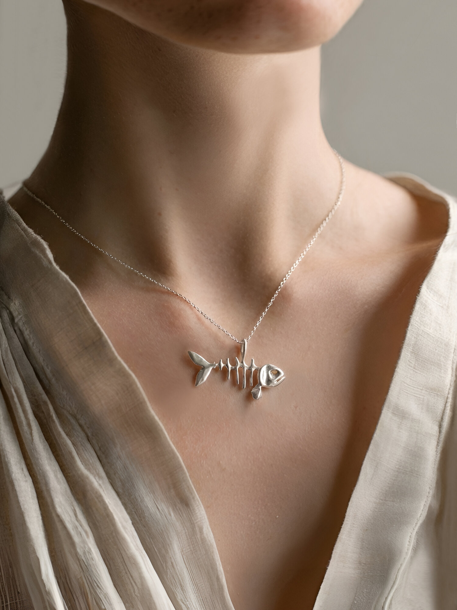 Подвеска, серебро, 925 проба, серебрение