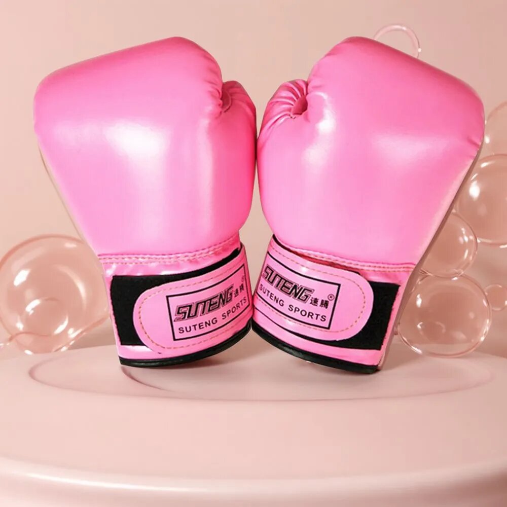 Перчатки боксерские S/M для девочек и женщин розовые Suteng - 2 шт