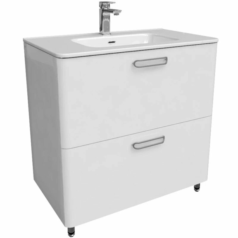 Тумба с раковиной Iddis Brick белая, 80 см BRI80WFi95K