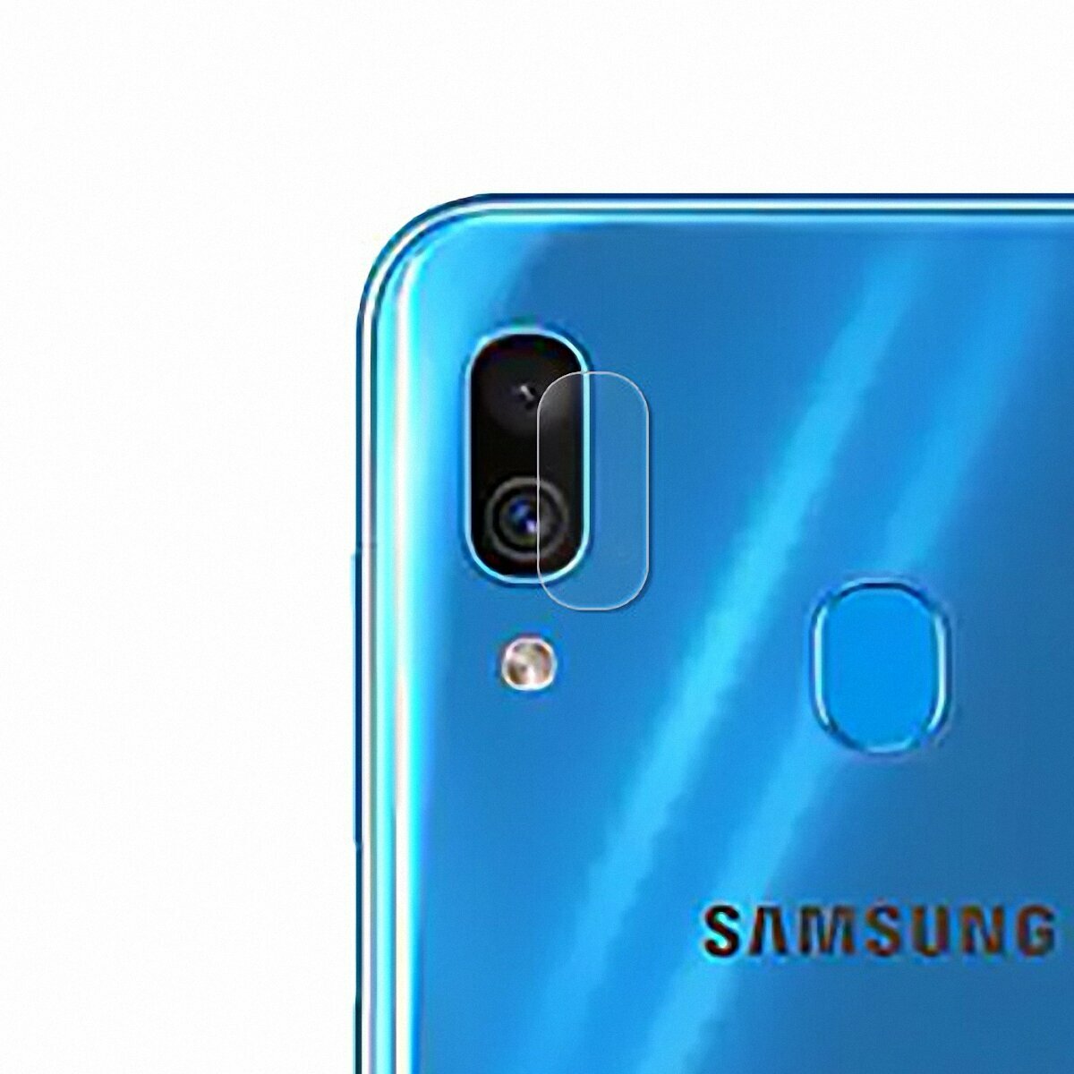 Защитное стекло на камеру Samsung Galaxy A30 A305 прозрачное, глянцевое, тонкое