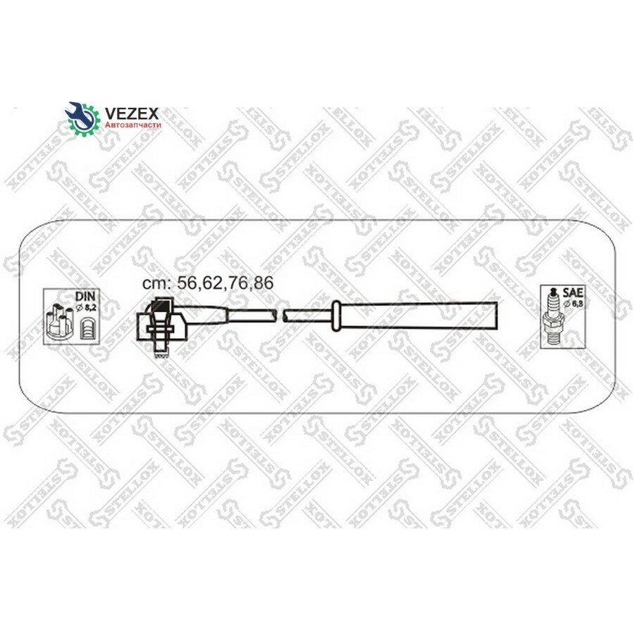 STELLOX 1038114SX к-кт проводов!\ Ford Escort 1.4 CVH/CFi 90>