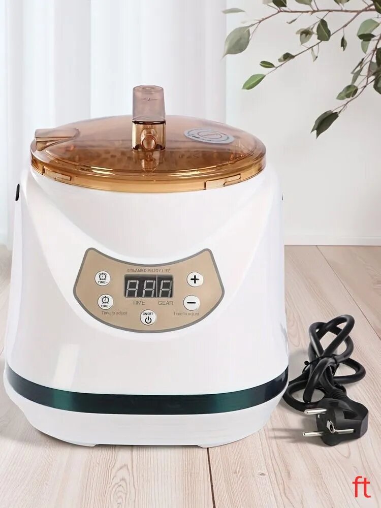 Портативный парогенератор для сауны 2.8 л с пультом СПА-детокс, 220В 1.5 кВт Нержавеющая кастрюля Домашняя баня(белый, светло-зеленый)