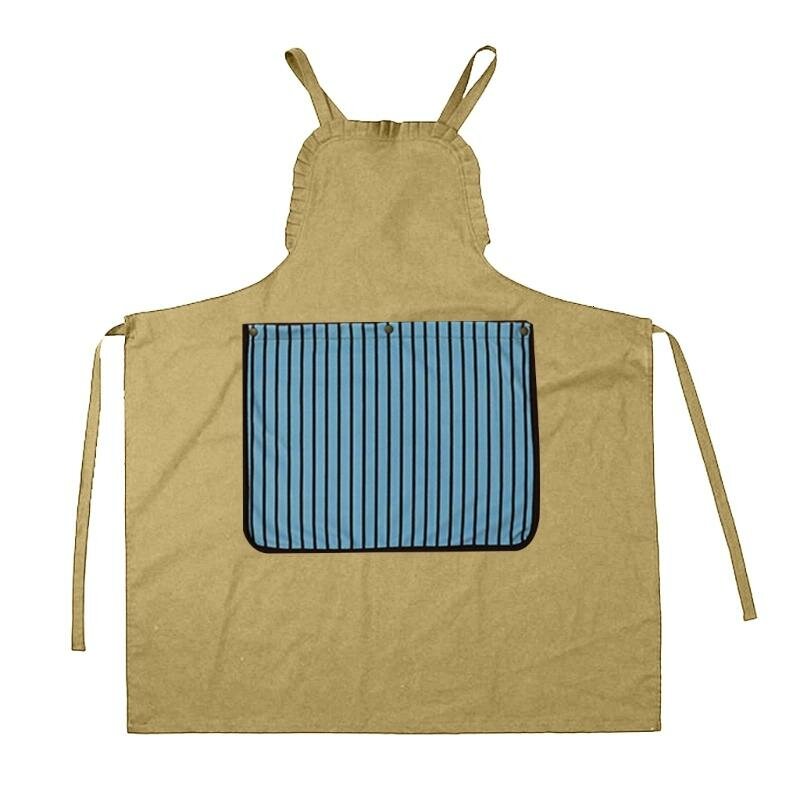 Кухонный фартук с кружевной отделкой, Темный Хаки - 3