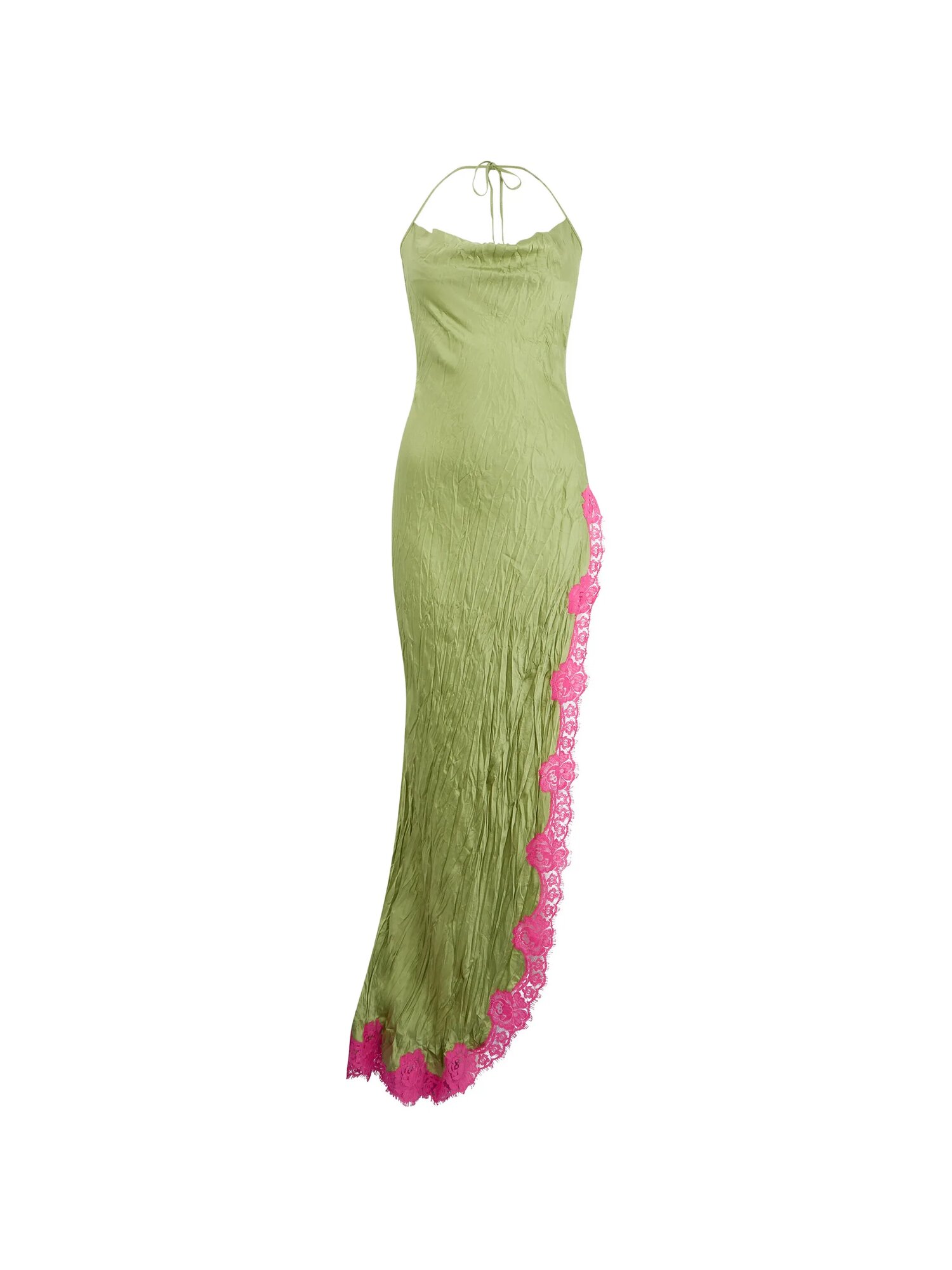 Платье Lace-trim halterneck maxi dress