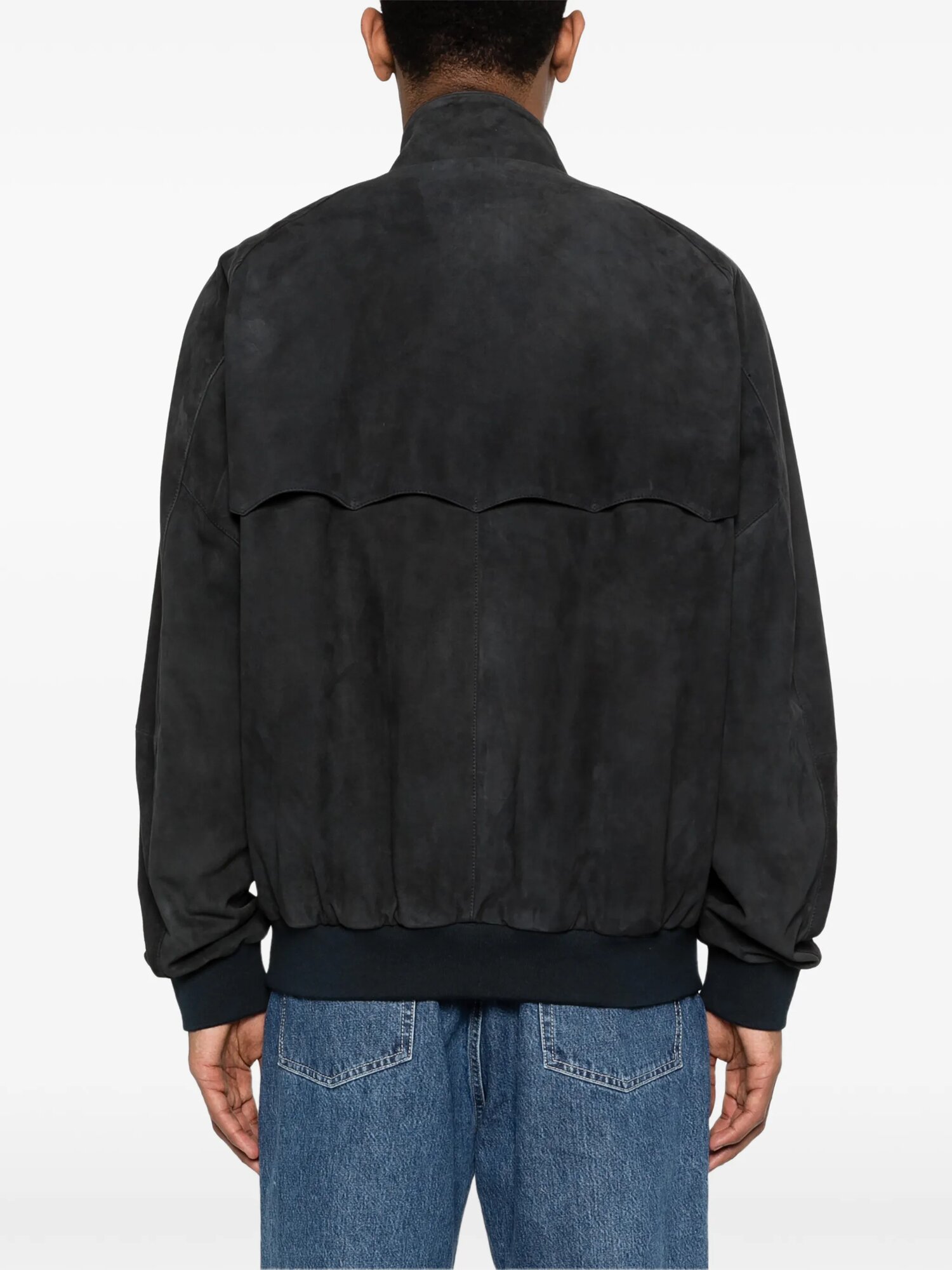 Куртка Baracuta Zip-up suede jacket, размер 40, blue — фото 1