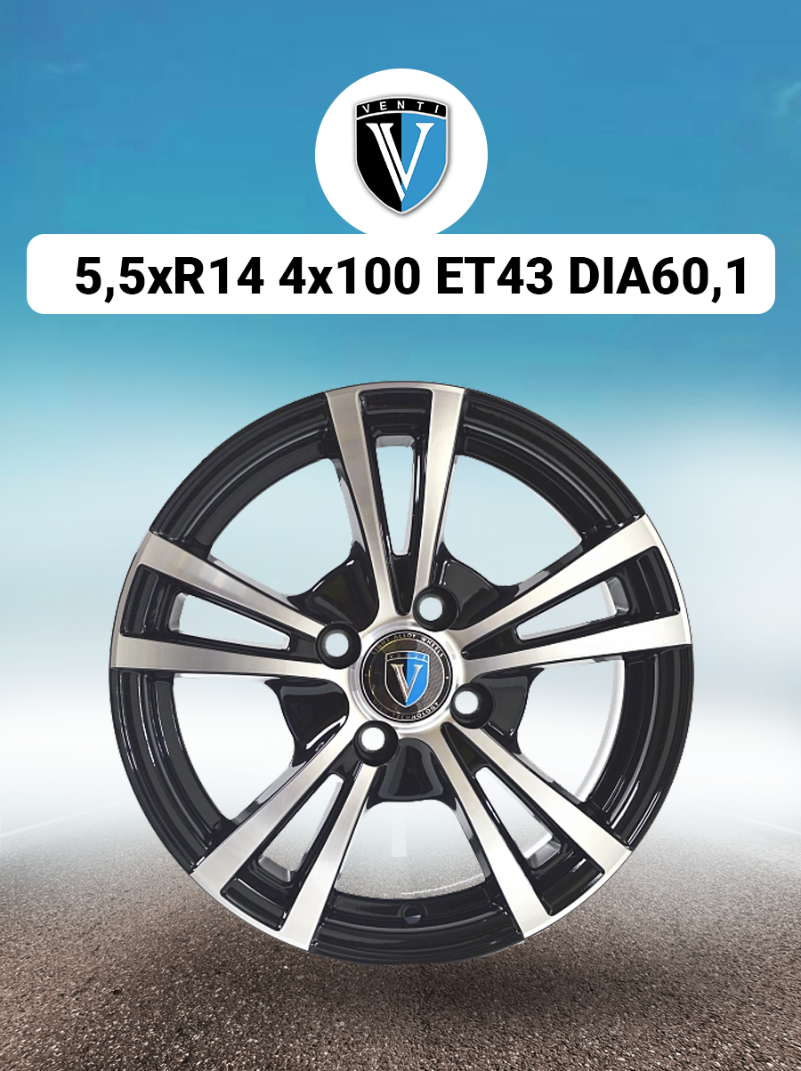 Диск автомобильный Venti V1404 5,5x14 4x100 ET43 60,1 BD