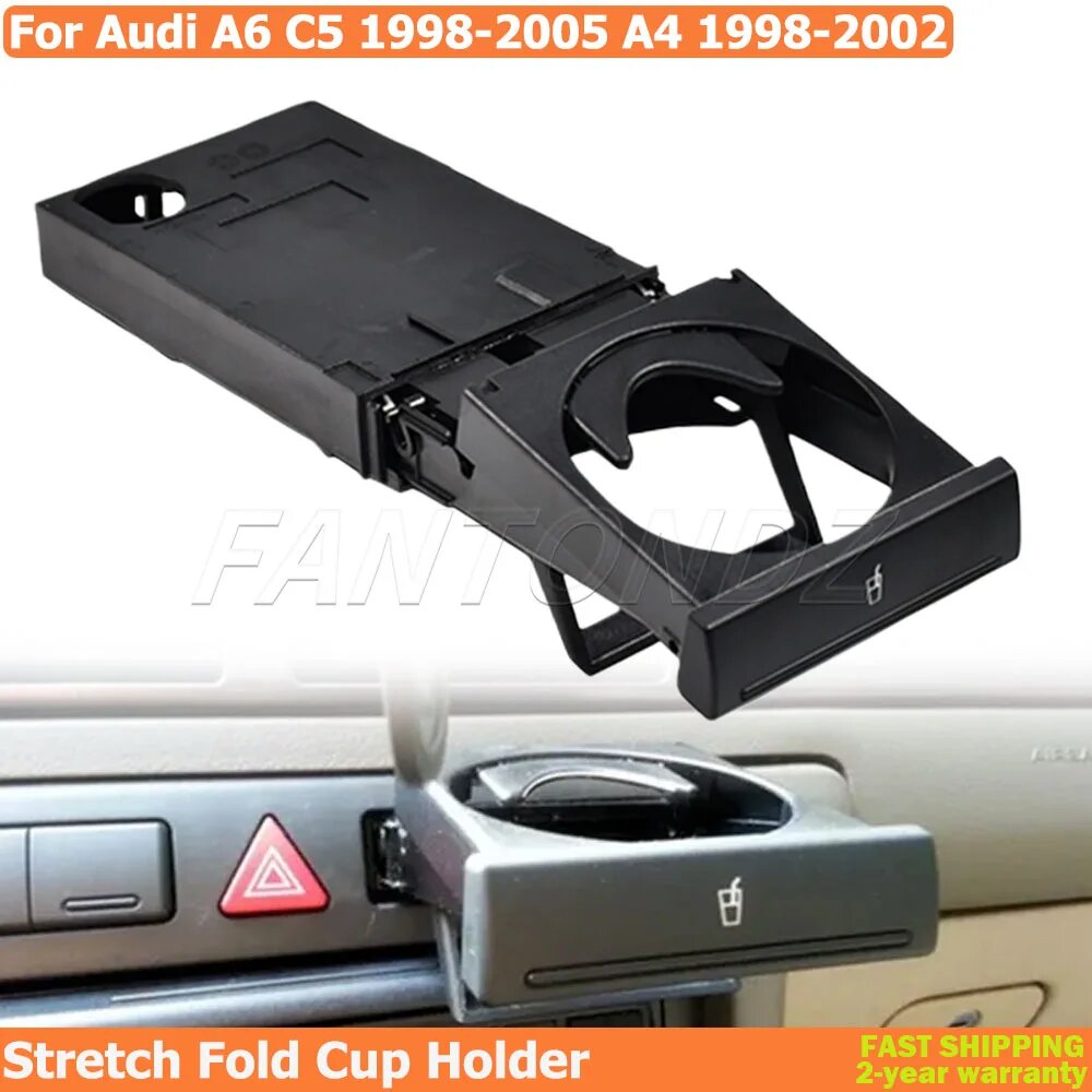 Автоматический подстаканник для Audi C5 A6 1998-2005 A4 1998-2002, складная противоскользящая подставка для чашки, держатель для бутылки с напитком 4B0862534D, автомобильные аксессуары