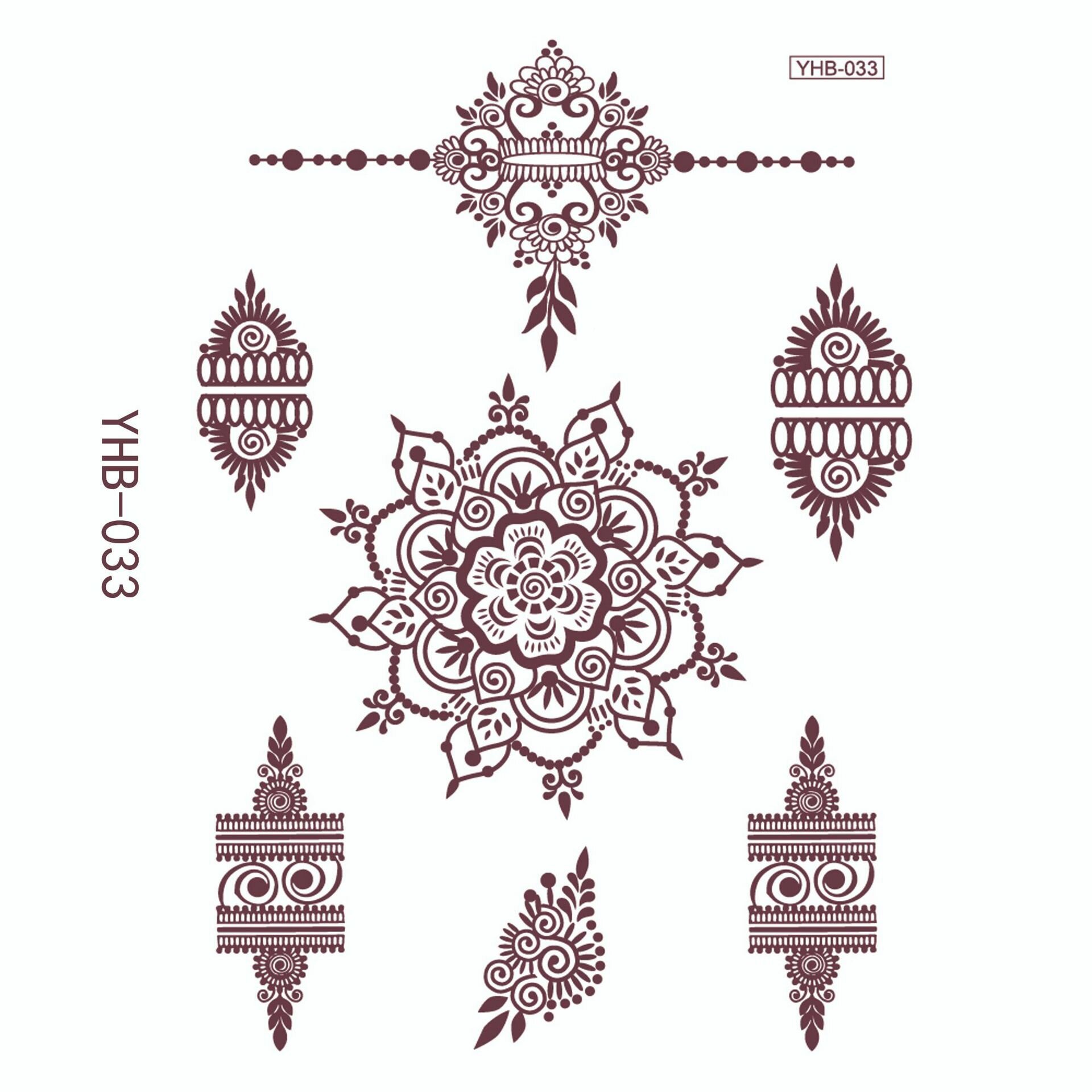 Временные татуировки хной в европейском и американском стиле, временные татуировки белого, черного и красного цветов, высококачественные временные татуировки для рук и предплечий.