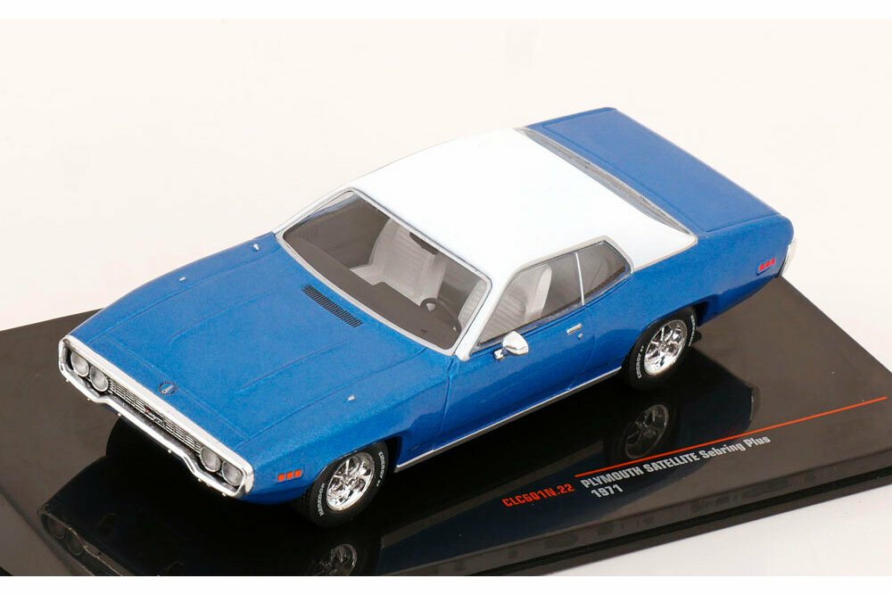 Модель коллекционная IXO Plymouth satellite sebring plus 1971 blue/white