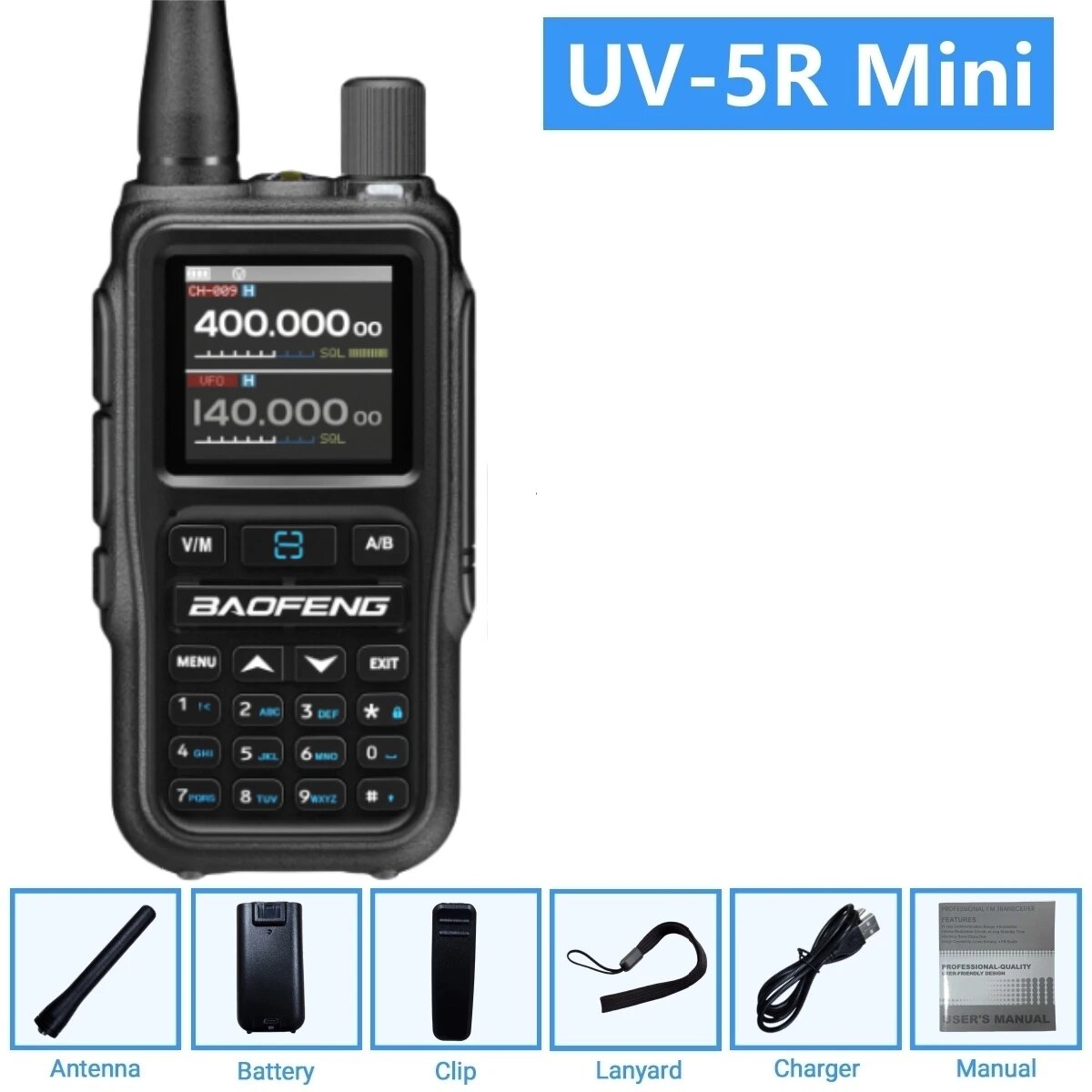 Рация Baofeng UV5R Mini, цвет Standard