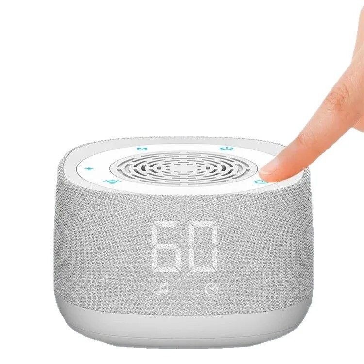 Умная колонка для сна с дисплеем, 10 Вт, белый пластик, 60 звуков для релаксации