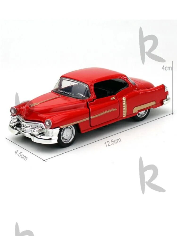 1/32 Модель мини-сплава Коллекционный автомобиль Red Cadillac Coupe Red Car Gift 12.5cm