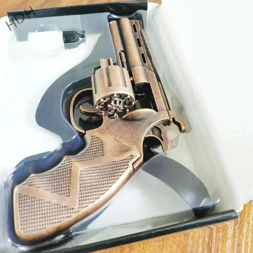 Пистолет металлический с кобурой в комплекте пугач, черный Красивый цвет R960 P1A