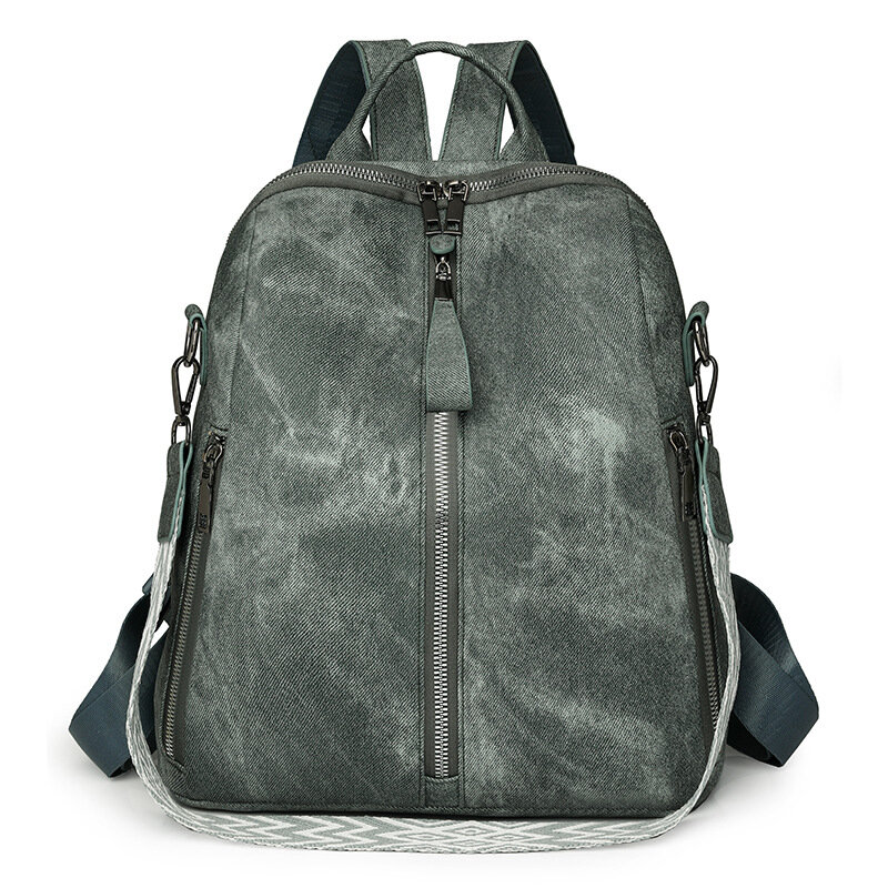 Женский рюкзак, легкий школьный рюкзак большой вместимости из искусственной кожи, масляного воска, глянцевый небольшой рюкзак