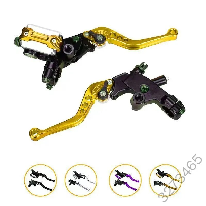 Золотой рычаг для мототехники из алюминия, 2 шт. для ABM, AJP, Aprilia, Bajaj, Baltmotors, Benelli, Beta, BMW, Buell, Ducati