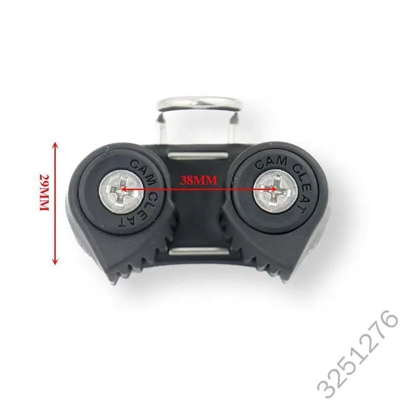 Якорь для лодки CAM Cleat черный нейлоновый трос захват для фиксации и снятия шнура с якорем на пластиковых и алюминиевых лодках — фото 1