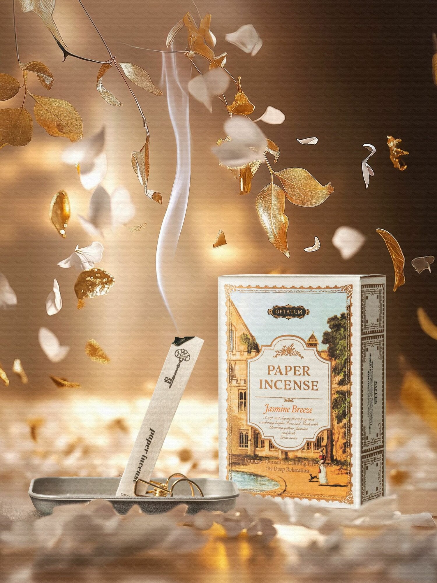 OPTATUM Paper Incense Jasmine Breeze ароматическая бумага, благовония для дома, paper incense