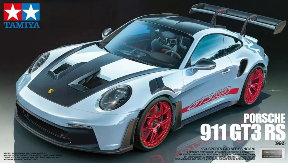 Tamiya 24370 1:24 Porsche 911 GT3 RS (992) сборная модель Автомобиль
