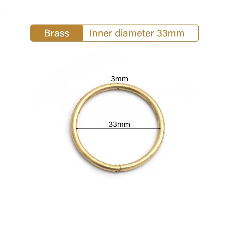 Латунные кольца для ключей, Inner width 33mm, 2шт