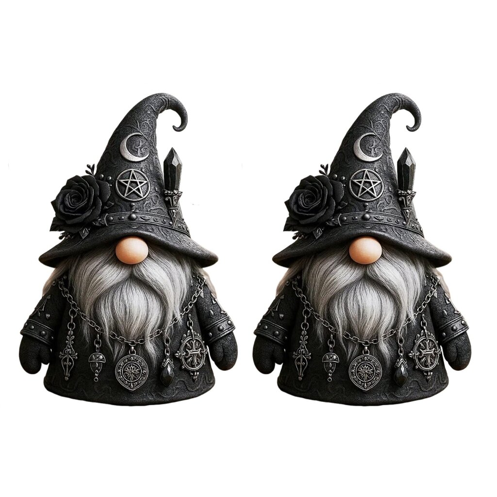 Статуя Гномов из Смолы, Скульптуры, Орнамент для Дома, Сада, Украшения Двора, Предметы Коллекционирования, Подарочные Фигурки Гномов-Ведьм в Готическом Стиле