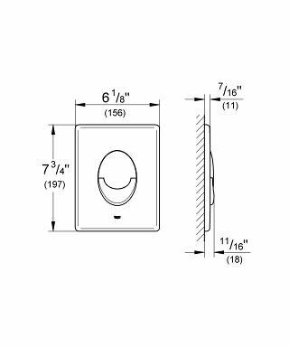 Кнопка смыва Grohe Skate Air Flush Plate 42304000, для инсталляции
