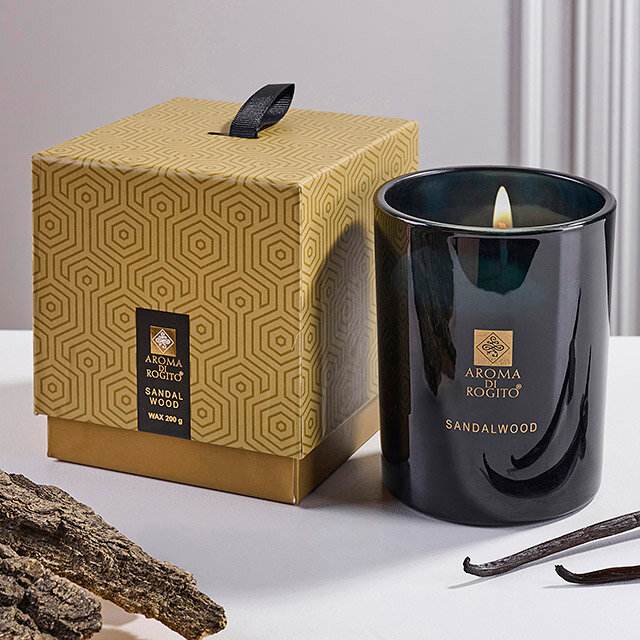 Ароматическая свеча в стакане Aroma di Rogito - Vanilla Sandalwood 10*8 см, Koopman (Купман), CC5903060-2