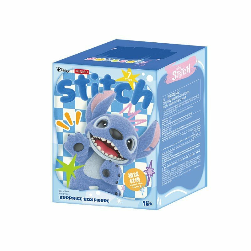 MINISO Disney Stitch Плюшевый Сюрприз-Бокс Случайная Одна Упаковка с Скрытой Персонажем 100% Хлопковый Флис