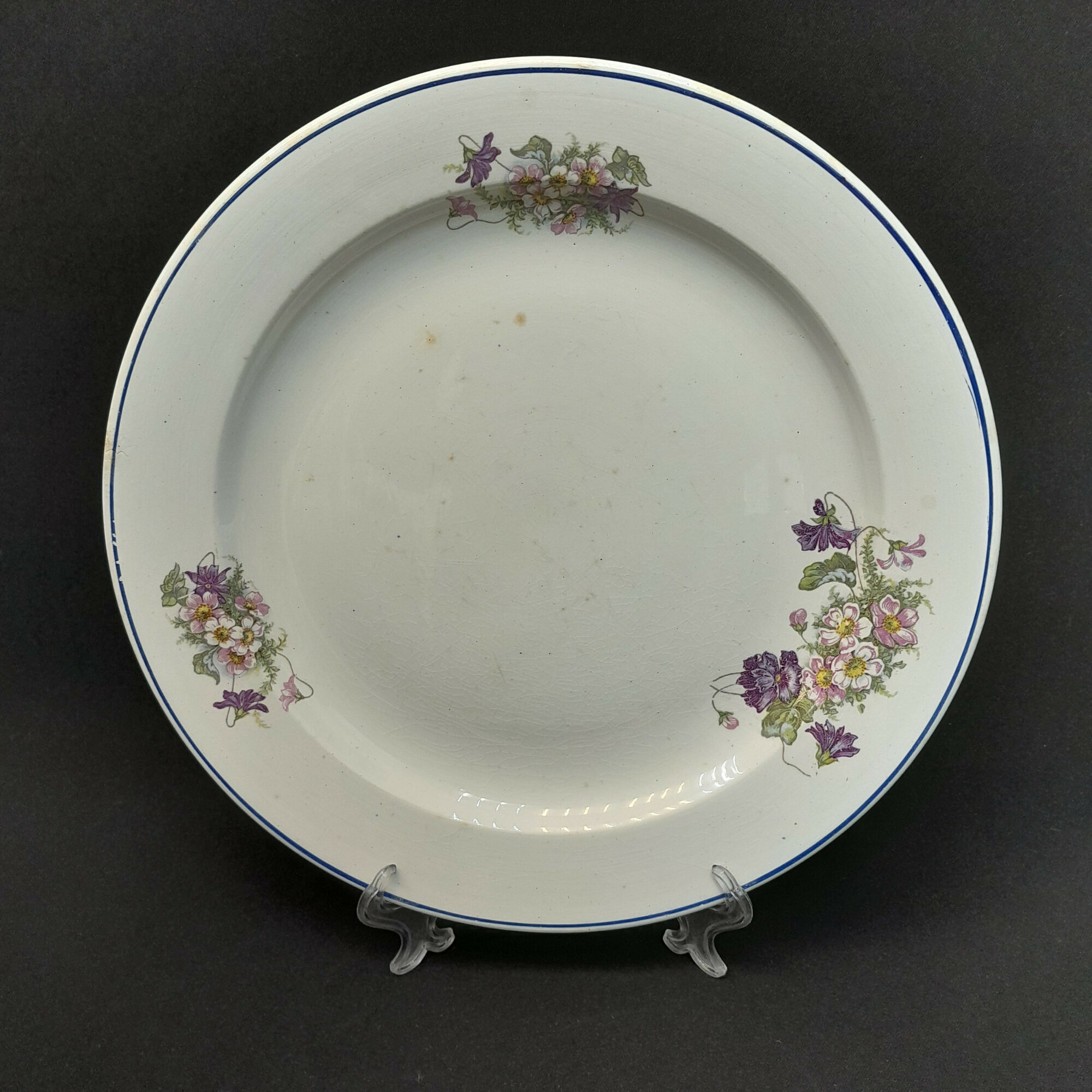 Винтажное блюдо, фарфор деколь 30 см, СССР