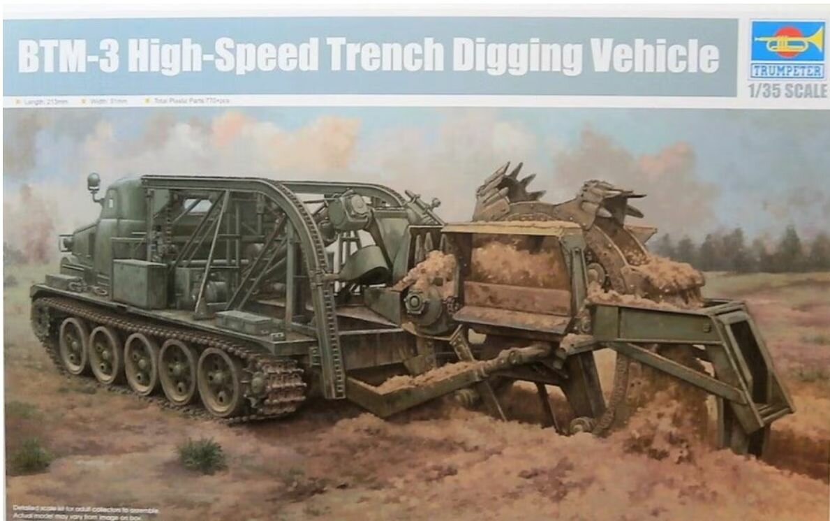 Trumpeter 09502 1/35 BTM-3 Высокоскоростный комплект модели транспортного средства для копания траншей