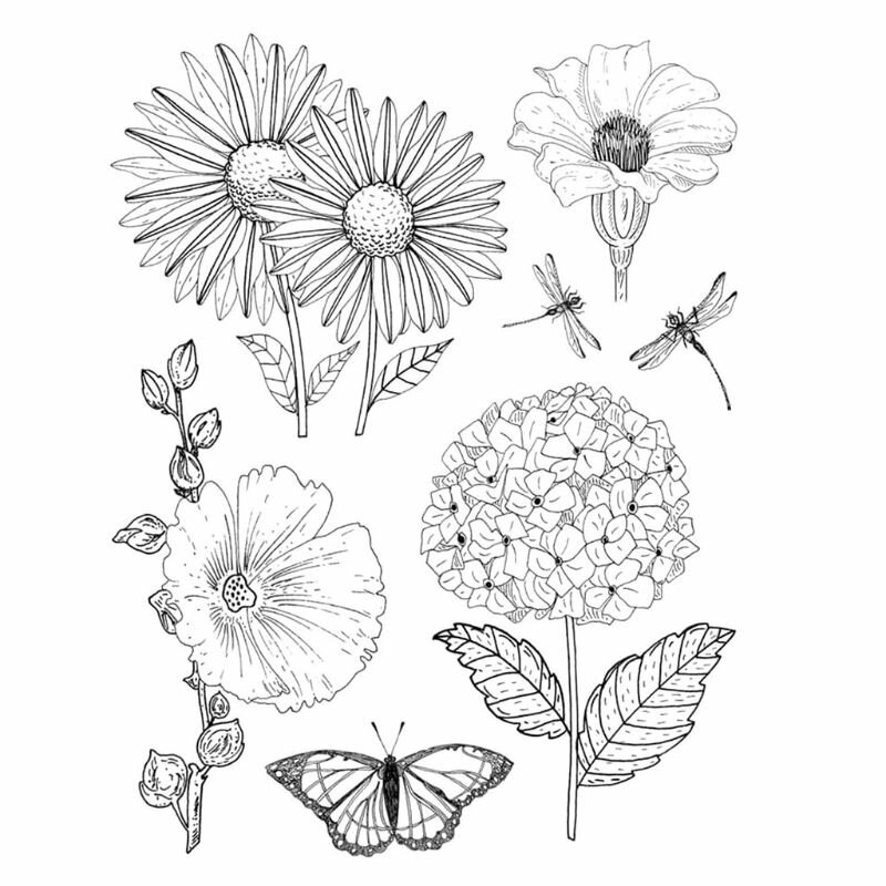 Dragonfly Flowers Silicone Clear Seal Stamp DIY Scrapbooking Embossing Photo Art