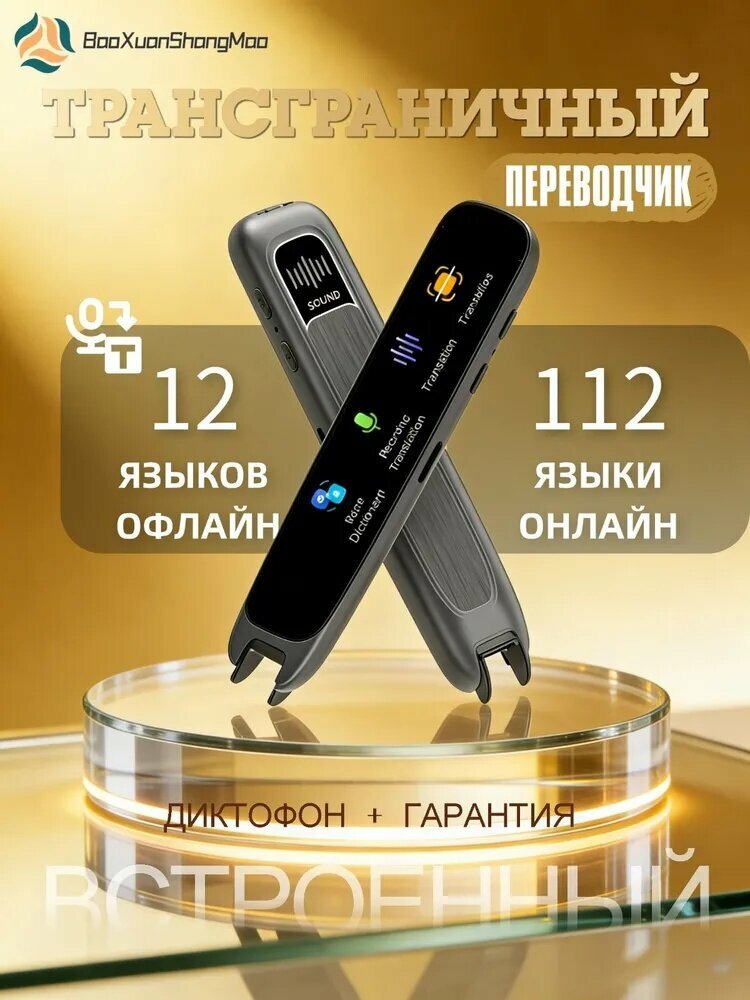 Ручка переводчик со сканером, электронный голосовой переводчик без интернета