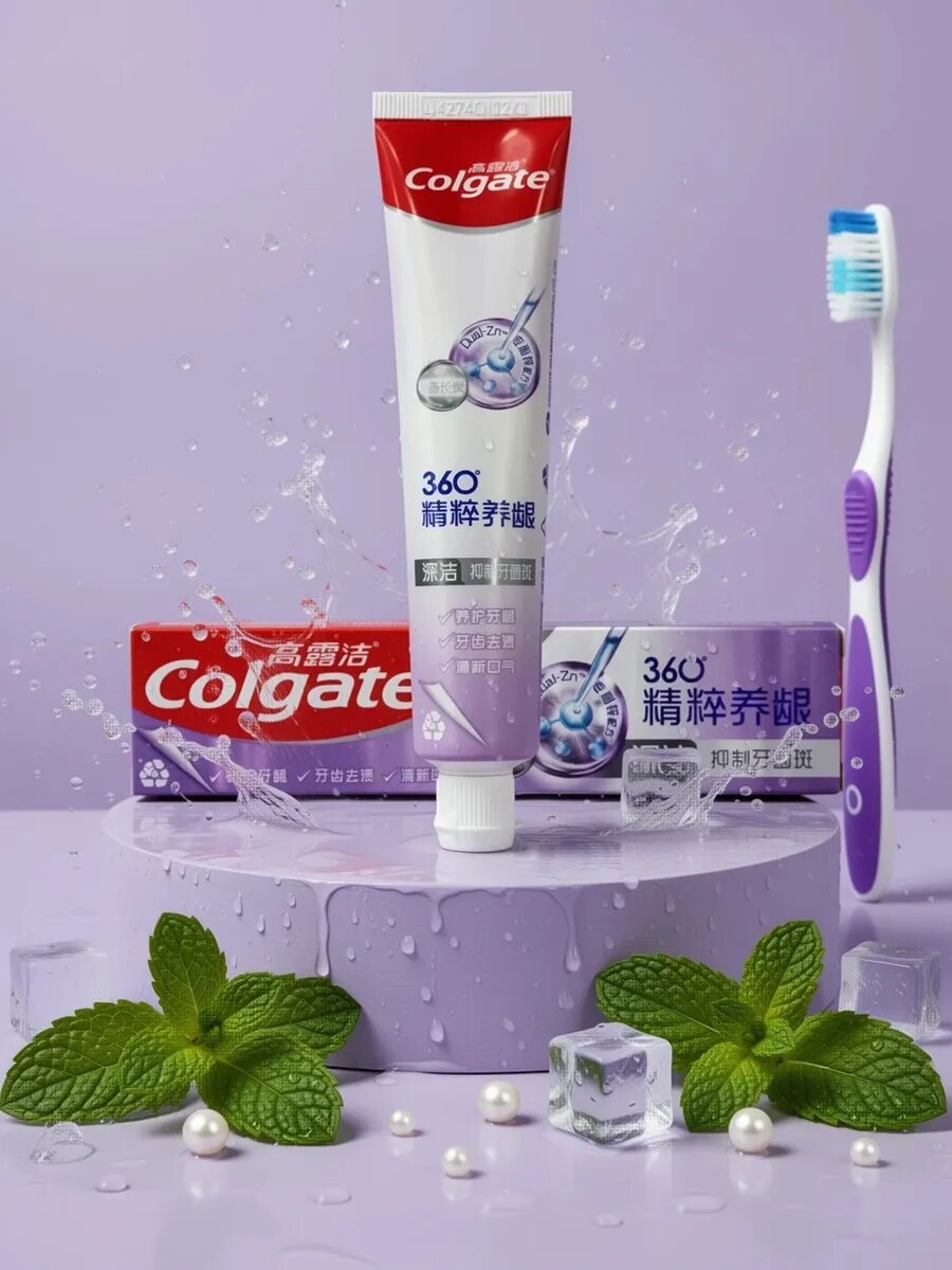 Зубная паста 360 отбеливающая и укрепляющая зубную эмаль